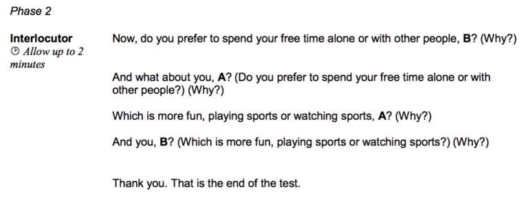 Teaching Together About 2020 A2 Key Speaking Part 2 - Teaching Together