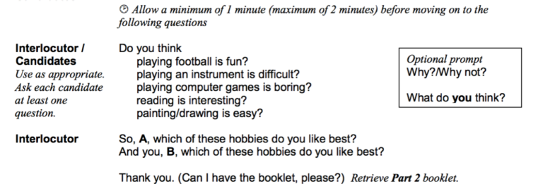 Teaching Together Preparing for A2 Key Speaking Part 2, Phase 1 ...