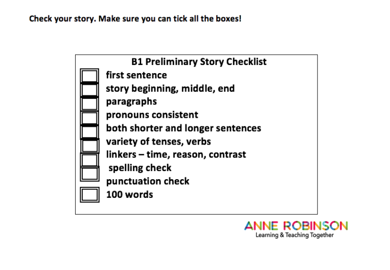Teaching Together B1 Preliminary Writing checklists - Teaching Together
