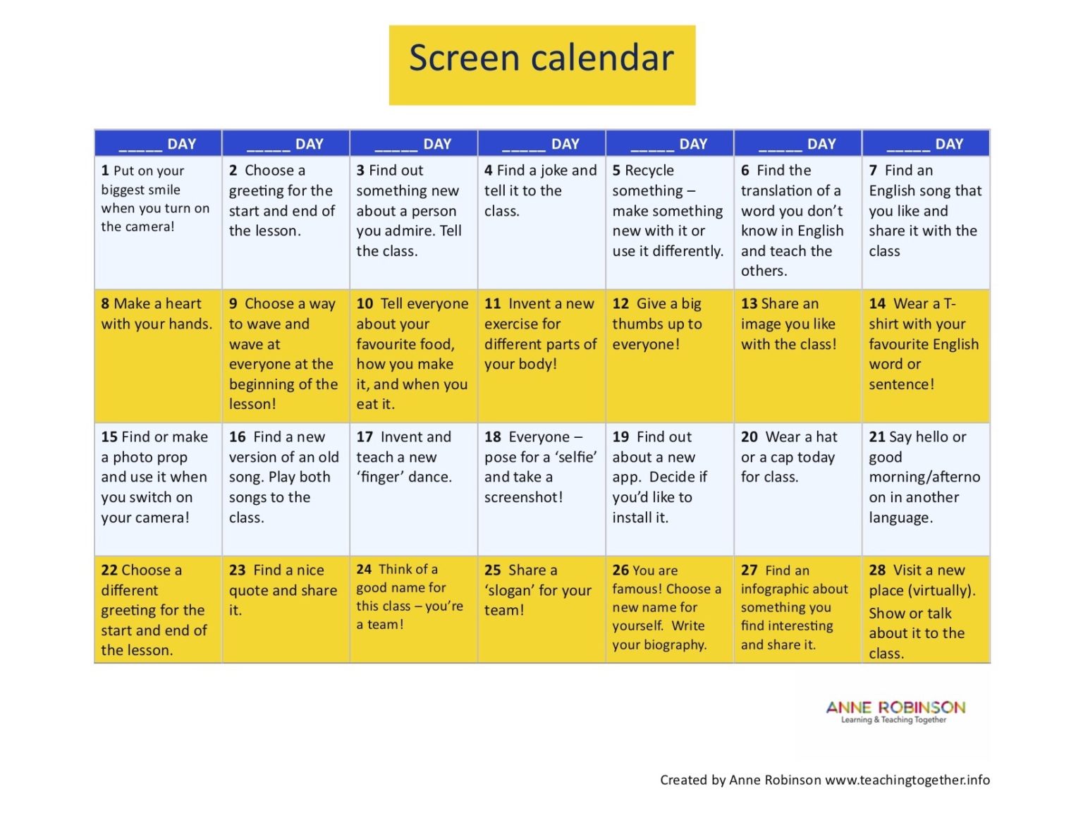 Teaching Together Getting students screen-ready and camera-willing ...