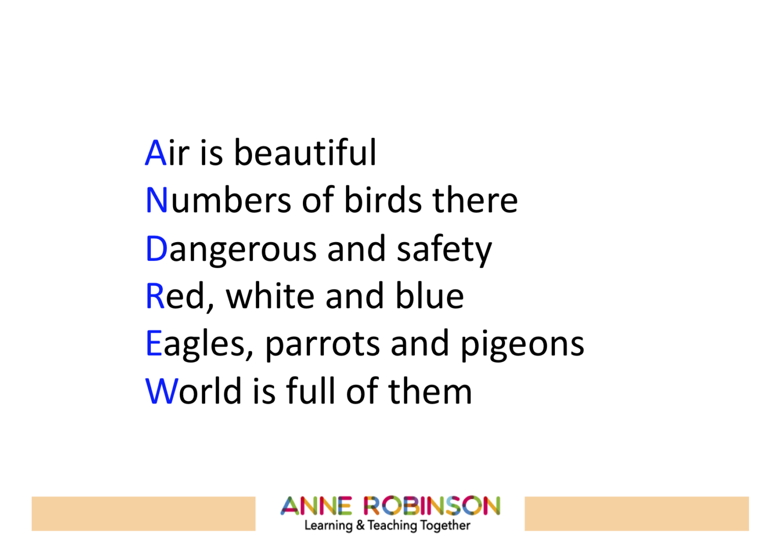 Teaching Together Acrostic poems - Teaching Together