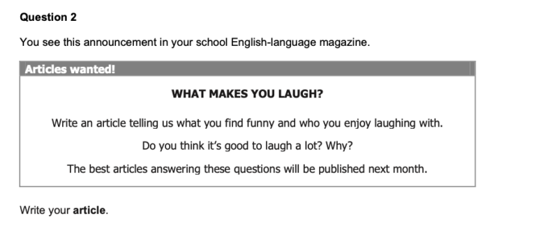 Teaching Together How to write an article for B1 Preliminary - Teaching ...