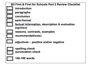 Teaching Together B2 First Review Analysis and Checklist - Teaching ...